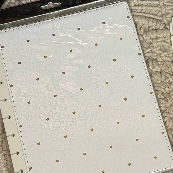 Happy Planner | Office | Happy Planner White And Gold Polka Dot Planner ...
